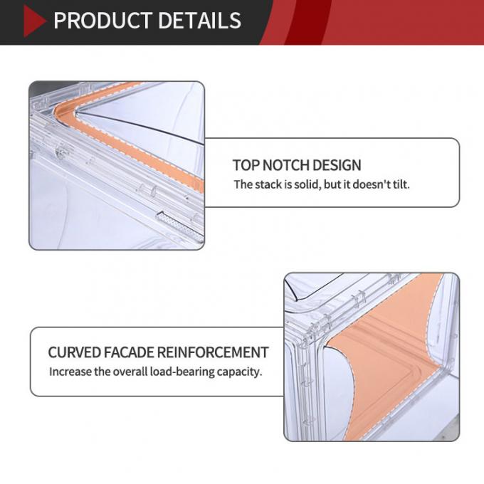 Breathable Thickened Drop Front Storage Box For Shoe Detachable Ventilated