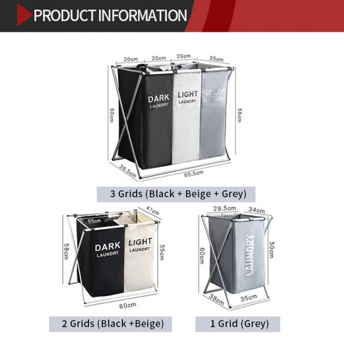 Multiscene Sortable Dirty Clothes Organizer , Ultralight 3 Basket ...