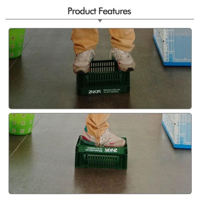 Foldable Inverted Plastic Storage Crate 40L With Various Colors