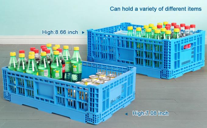 Open Air Grated Walls Plastic Collapsible Crate 32 Liters