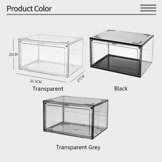 Custom Clear Magnetic Acrylic Shoe Box Display Stackable