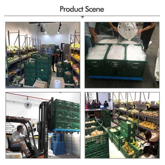 Open Air Grated Walls Plastic Collapsible Crate 32 Liters