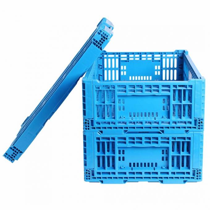 Open Air Grated Walls Plastic Collapsible Crate 32 Liters